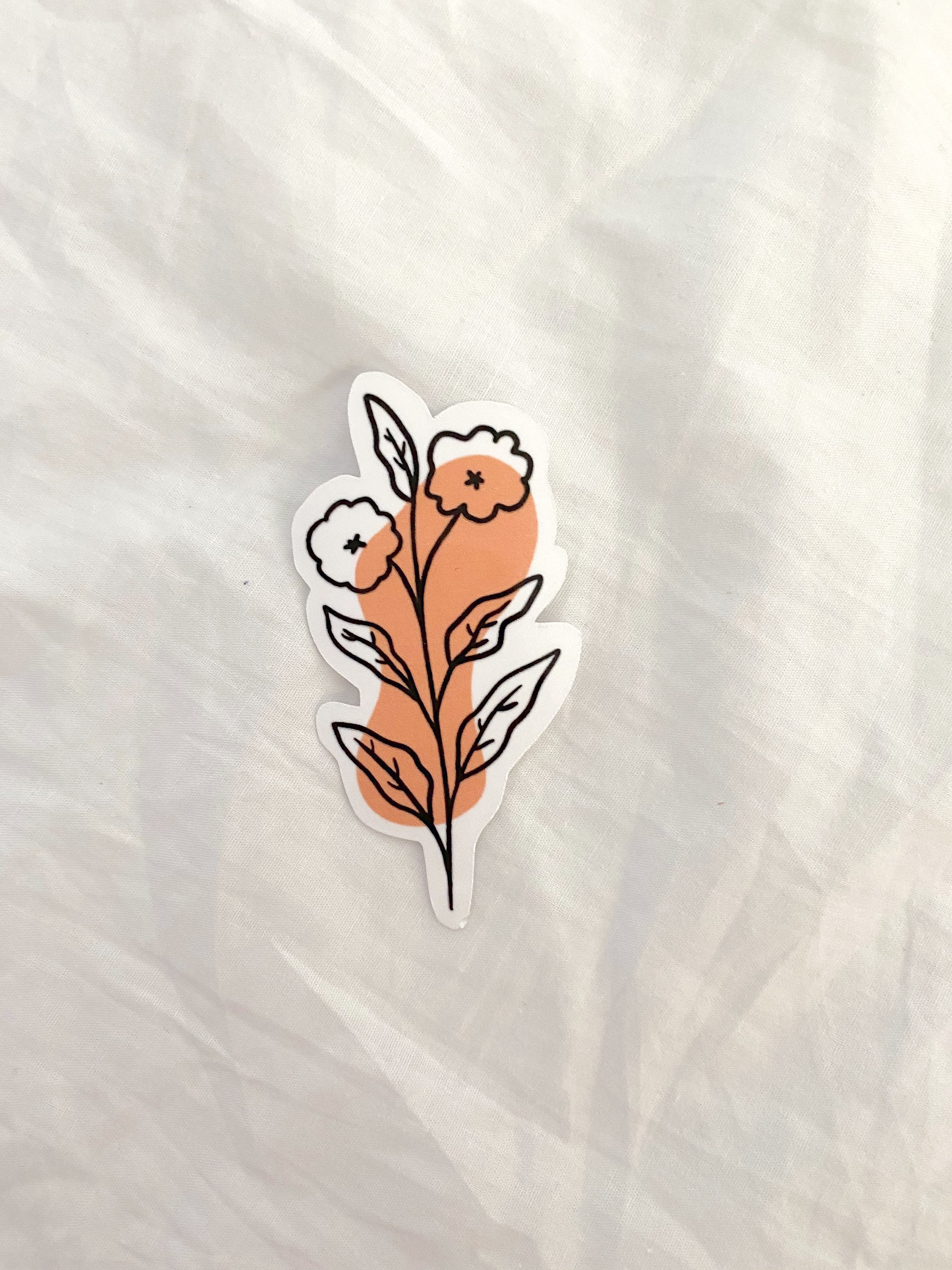 Minimalist Flower Sticker Pack - Etsy