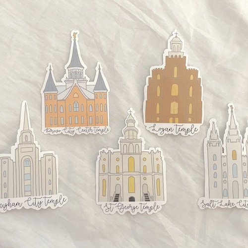 LDS Temples Sticker Pack - Etsy