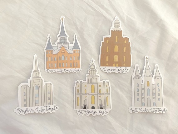LDS Temples Sticker Pack | Etsy