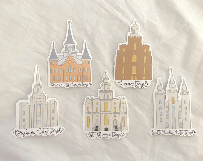 LDS Temples Sticker Pack - Etsy