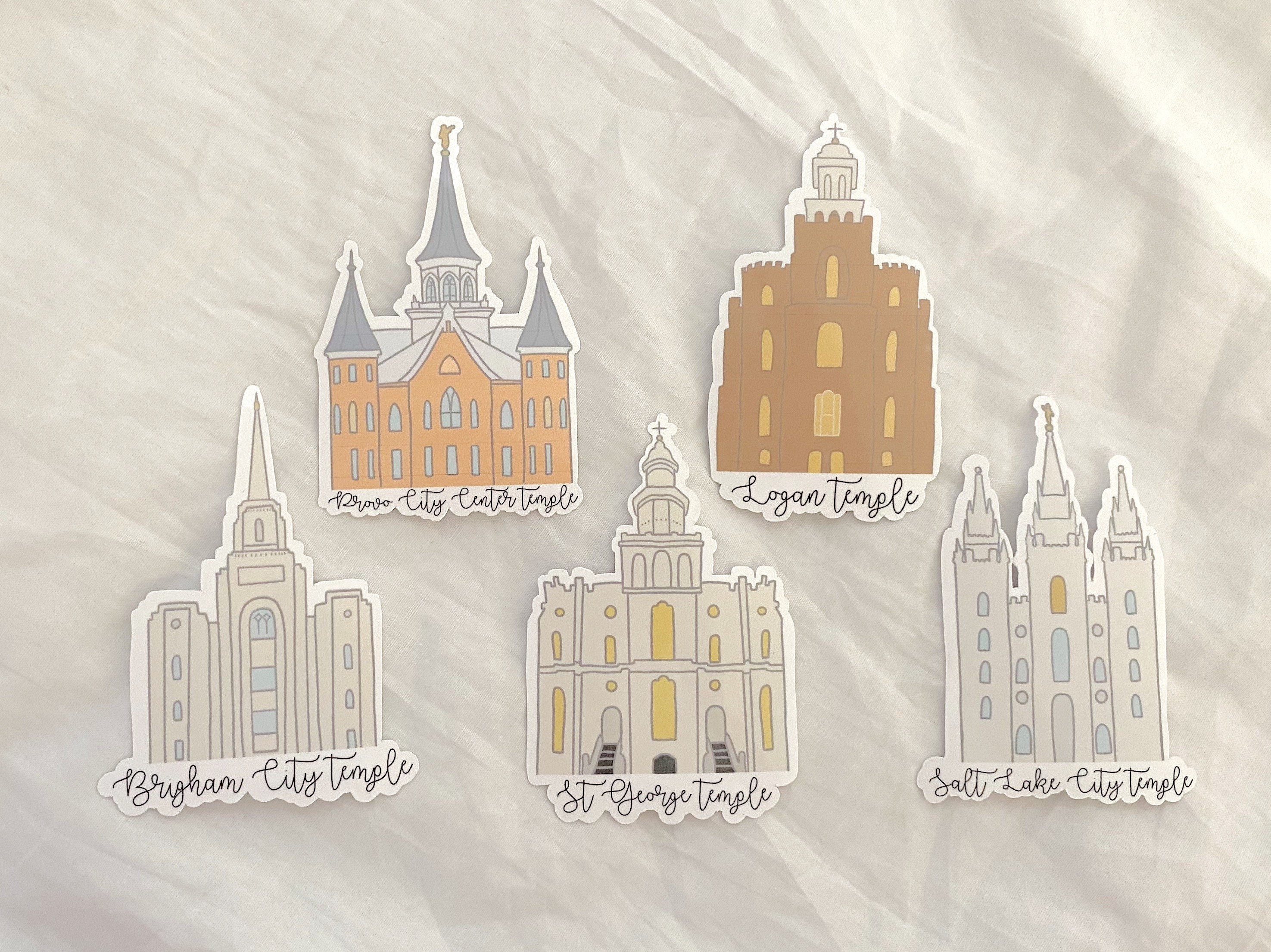 LDS Temples Sticker Pack - Etsy