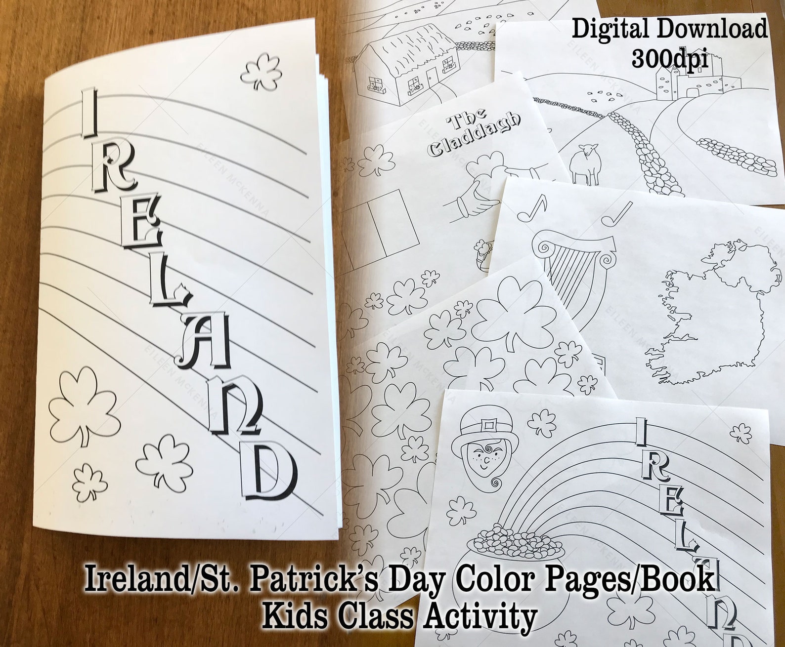 Printable Ireland St. Patrick's Day Coloring Pages Make a Coloring Book ...