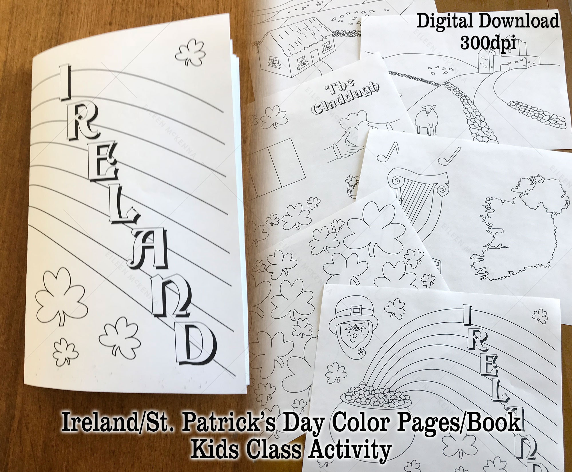 Printable Ireland St. Patrick's Day Coloring Pages Make a Coloring Book ...