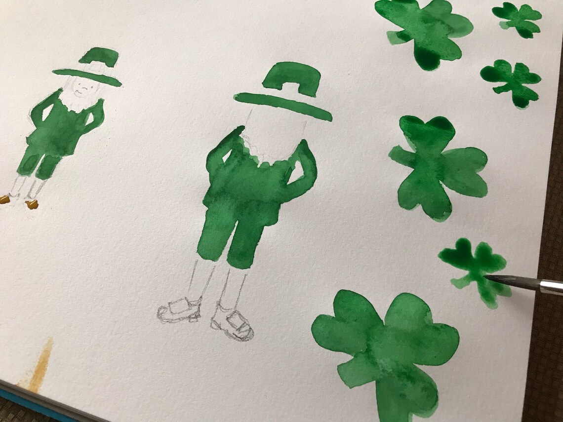 St. Patrick's Day Clipart Hand Painted Watercolor | Etsy