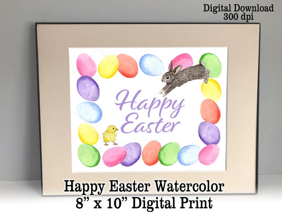 Easter Print | Printable Easter Sign 8"x 10" | Easter Bunny Decoration ...