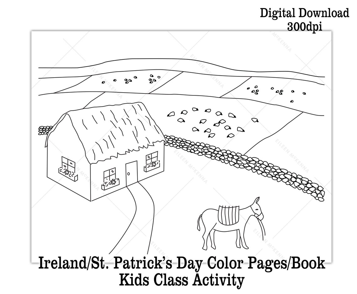 Printable Ireland St. Patrick's Day Coloring Pages Make a Coloring Book ...