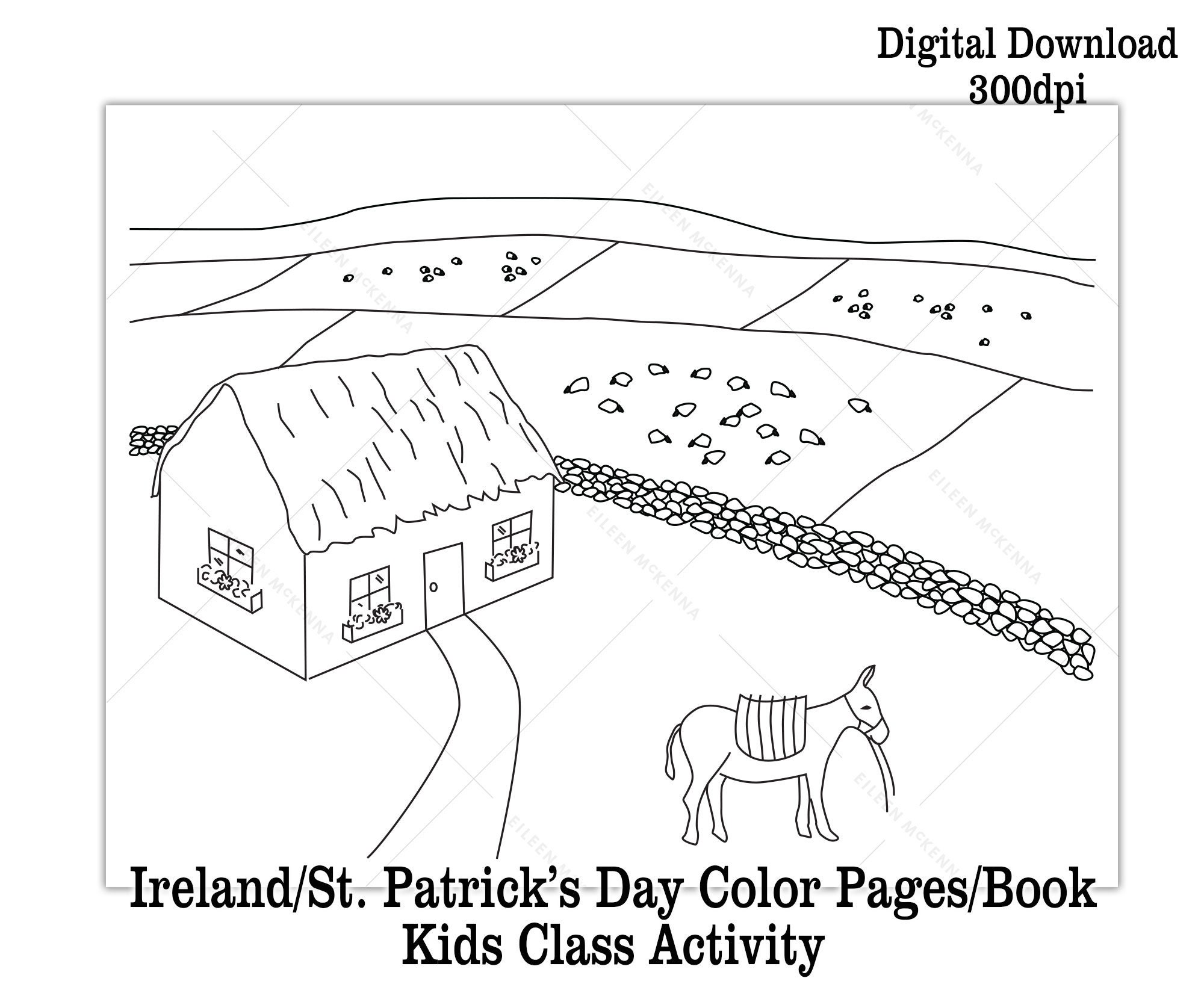 Printable Ireland St. Patrick's Day Coloring Pages Make a Coloring Book ...