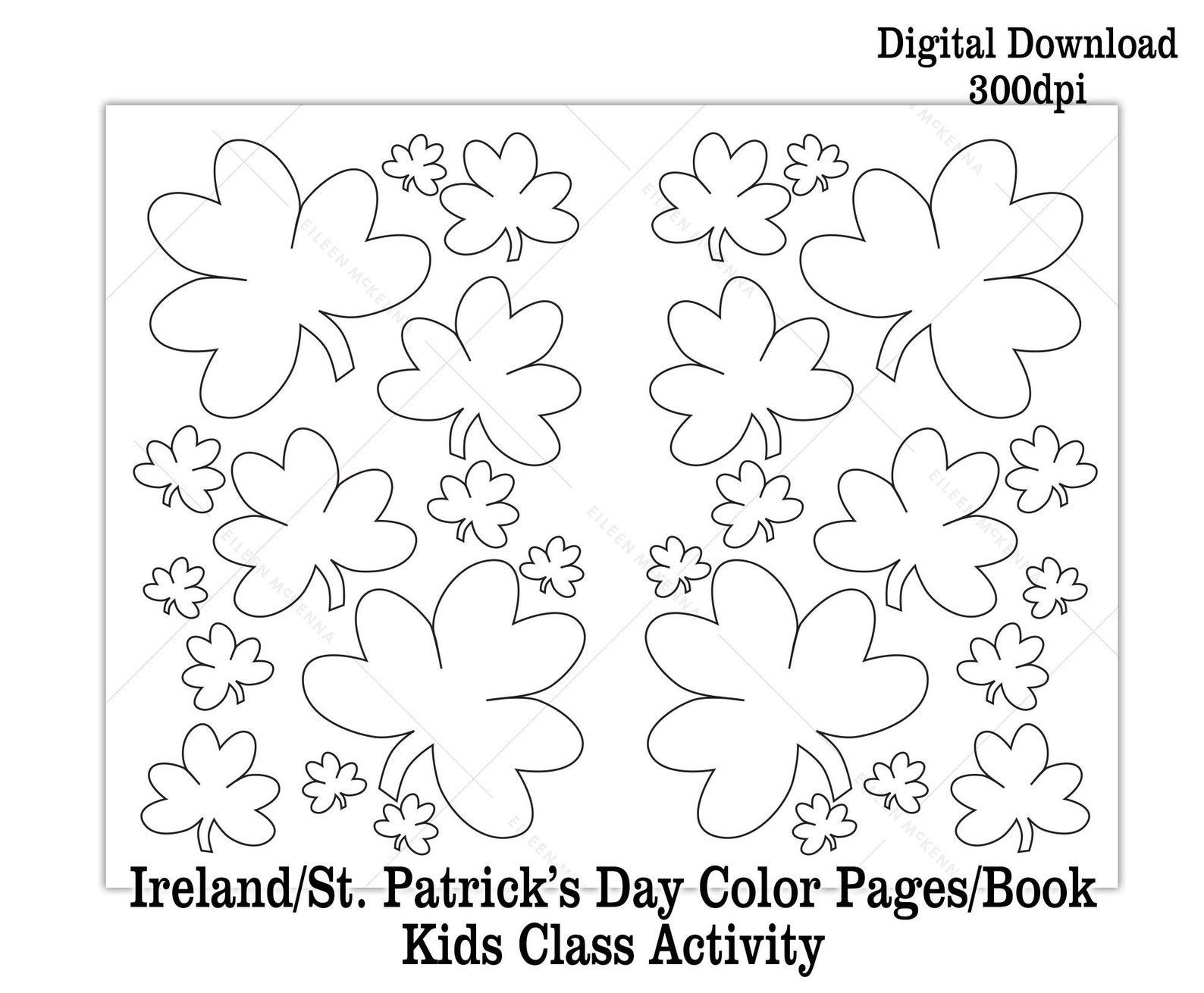 Printable Ireland St. Patrick's Day Coloring Pages Make a Coloring Book ...