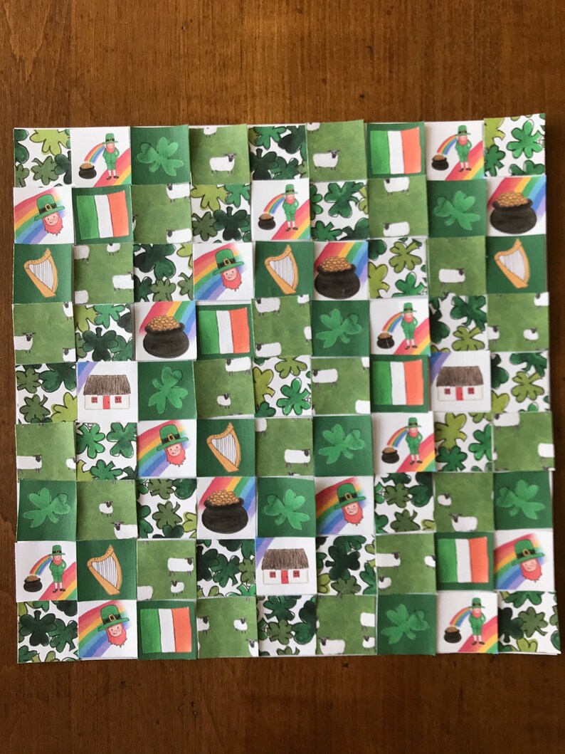 St Patricks Day Craft Printable Paper Quilt Kit St Paddys Day Art ...