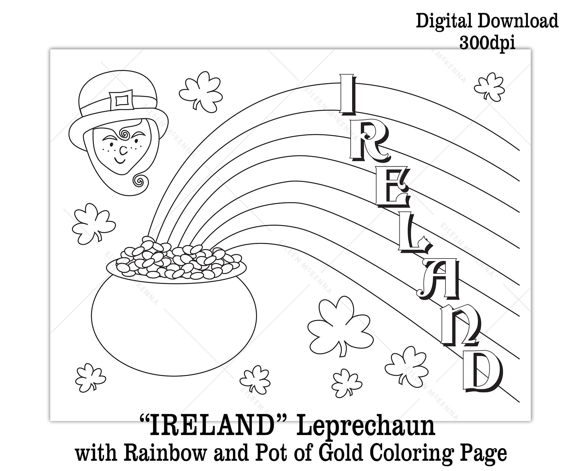 Printable Leprechaun St. Patrick's Day Coloring Page Kids Class ...