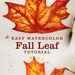 Kids Fall Leaf Watercolor Art Project | Printable Step-by-step Lesson ...