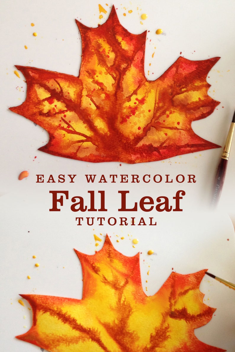 Kids Fall Leaf Watercolor Art Project | Printable Step-by-step Lesson ...
