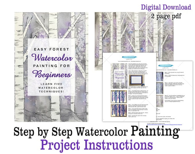 Watercolor Seascape Lesson Printable Tutorial | How to Paint Ocean ...