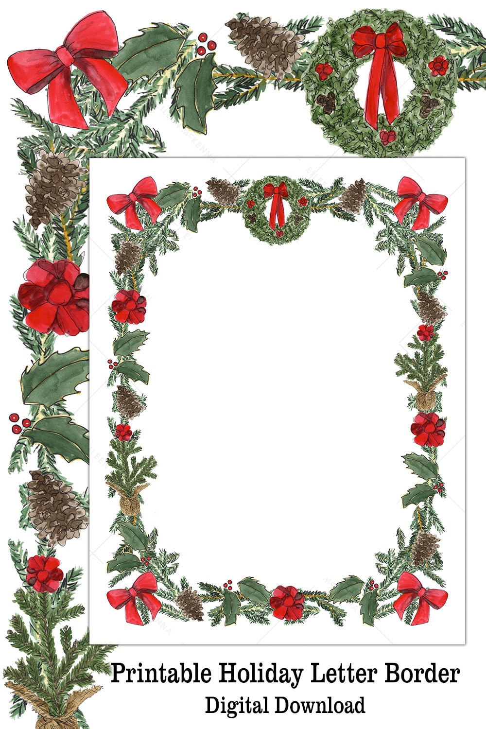 Holiday Letter Border Clipart