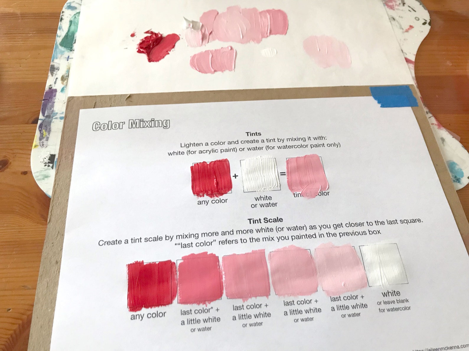 Printable Color Mixing Worksheet Set | Kids Art Class Activity Painting ...