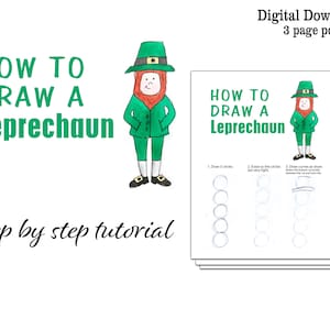 How to Draw a Leprechaun Kids St. Patrick's Day Activity St. Patrick's ...