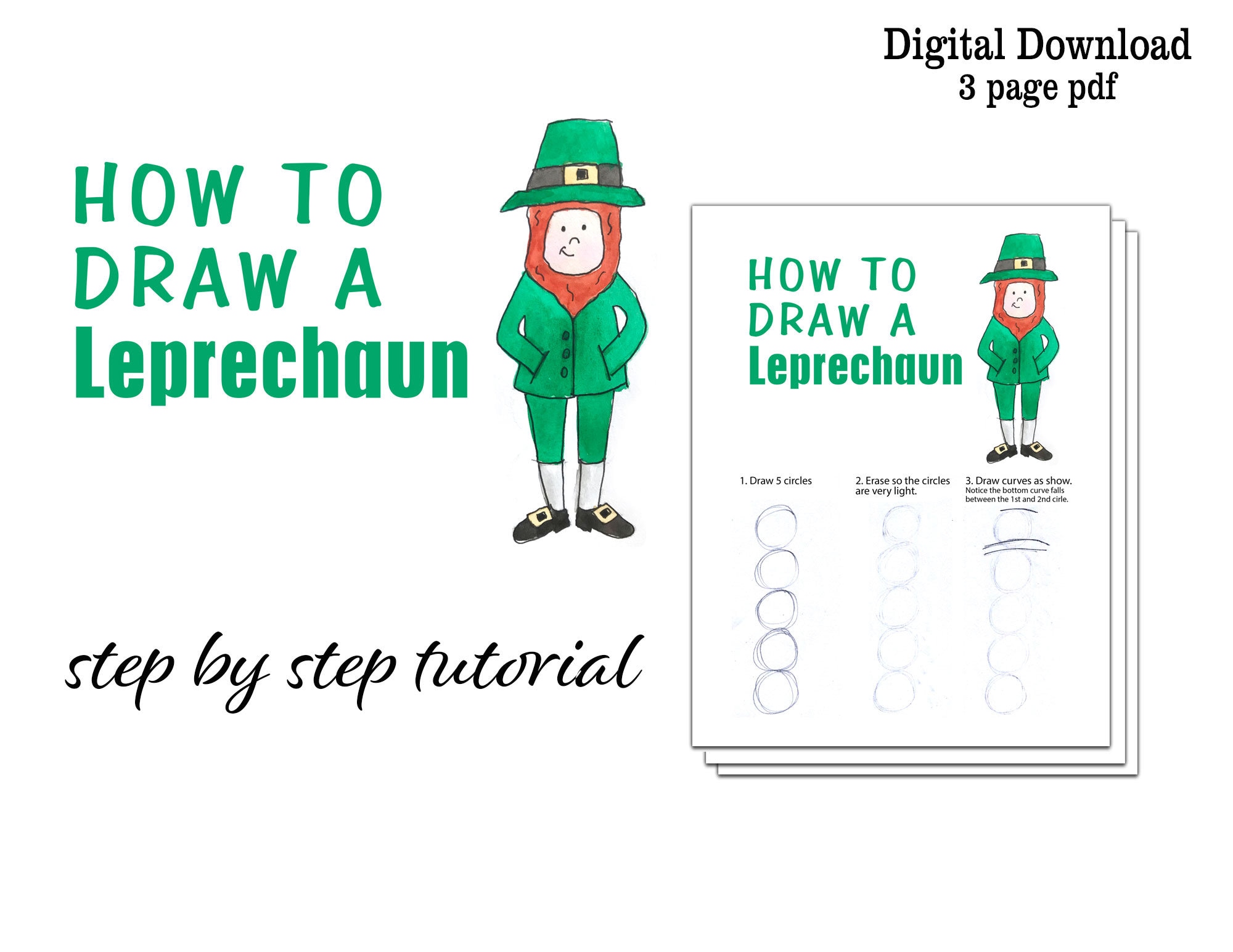 How to Draw a Leprechaun Kids St. Patrick's Day Activity St. Patrick's ...