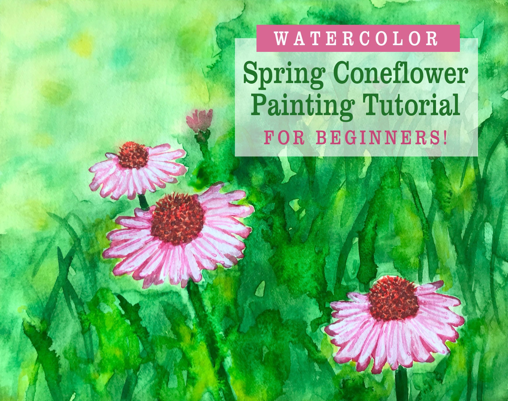 Flower Painting Lesson Beginner Watercolor Painting Tutorial Spring Art ...