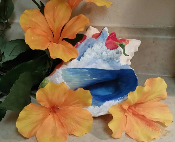 SALE ITEM Hand Painted Conch Shell - Etsy UK