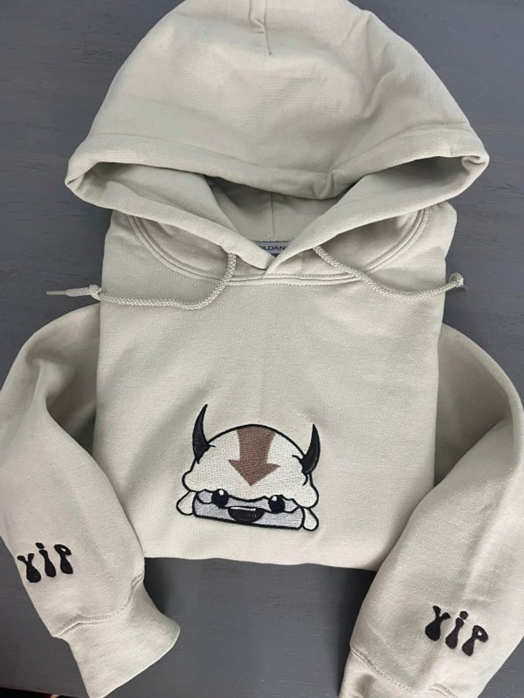 Handmde Appa Avatar Embroidered Sweatshirt, Bison Custom Design ...