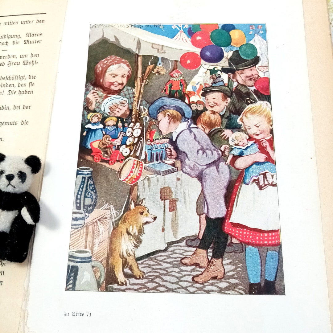 Antique German Childrens Book, A Hundred Stories From the Children's ...