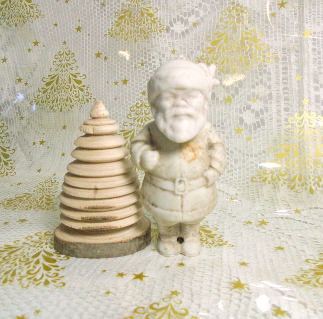 Santa Claus, Antique Porcelain Christmas Figure, German Miniature, Xmas ...