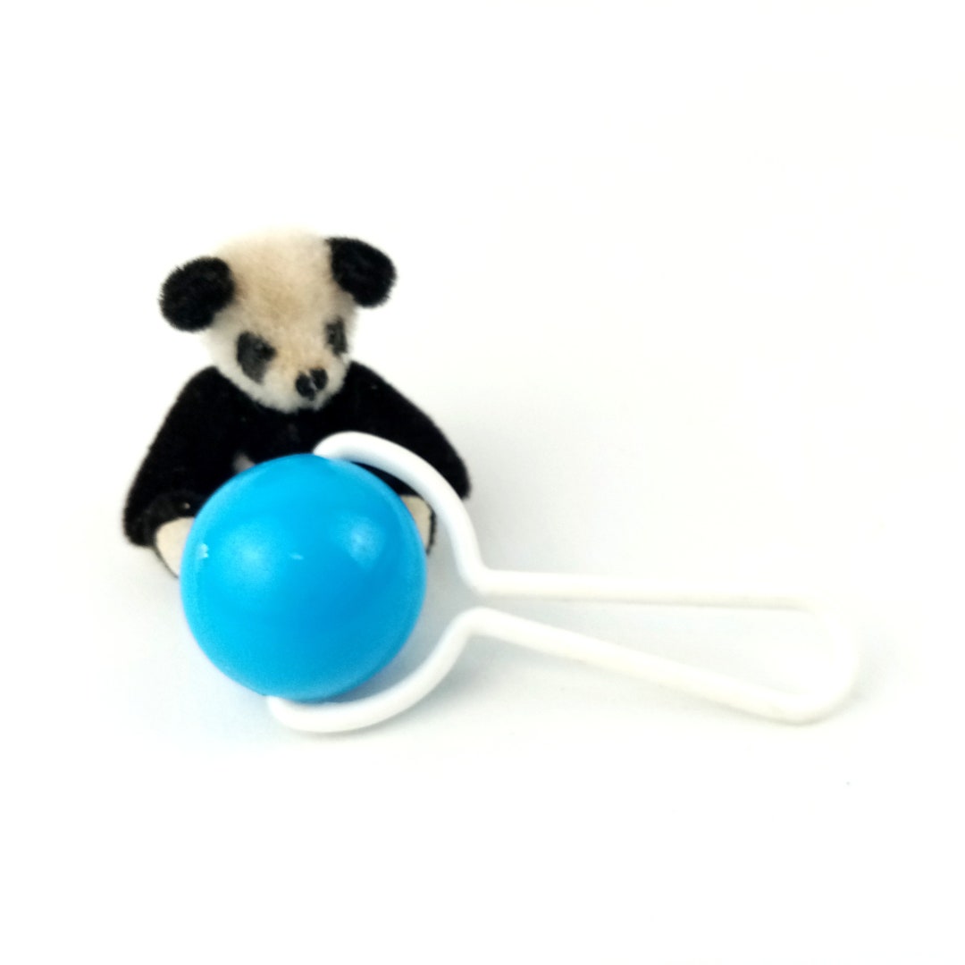 Vintage Baby Doll Rattle, 1950s Doll Rattle, Dolls Decoration, Blue ...