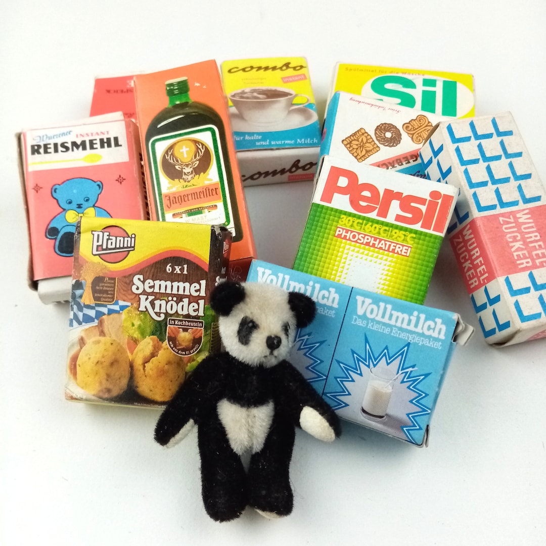 Vintage Grocery Store Items, Doll Shop Miniature Food and Drink Boxes ...
