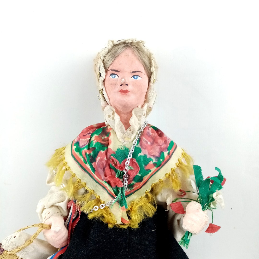 Vintage Folk Art Doll , Costume Doll, 1970s Vintage Doll,european Doll ...