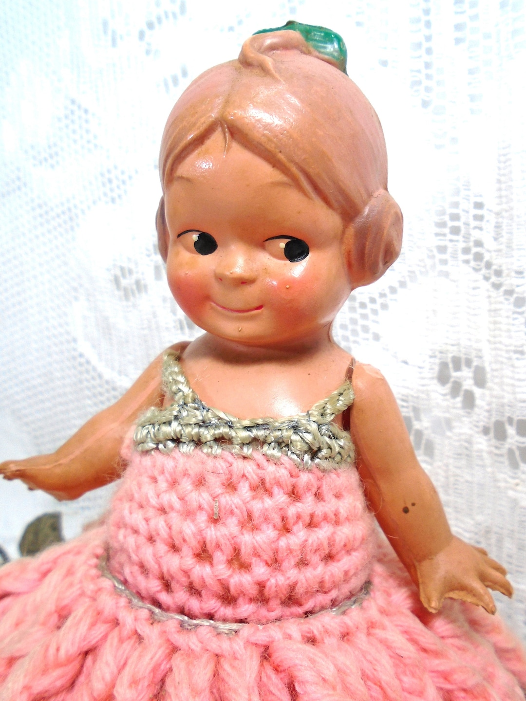 Antique Turtle Mark Googly Doll, Antique German Celluloid Doll ...