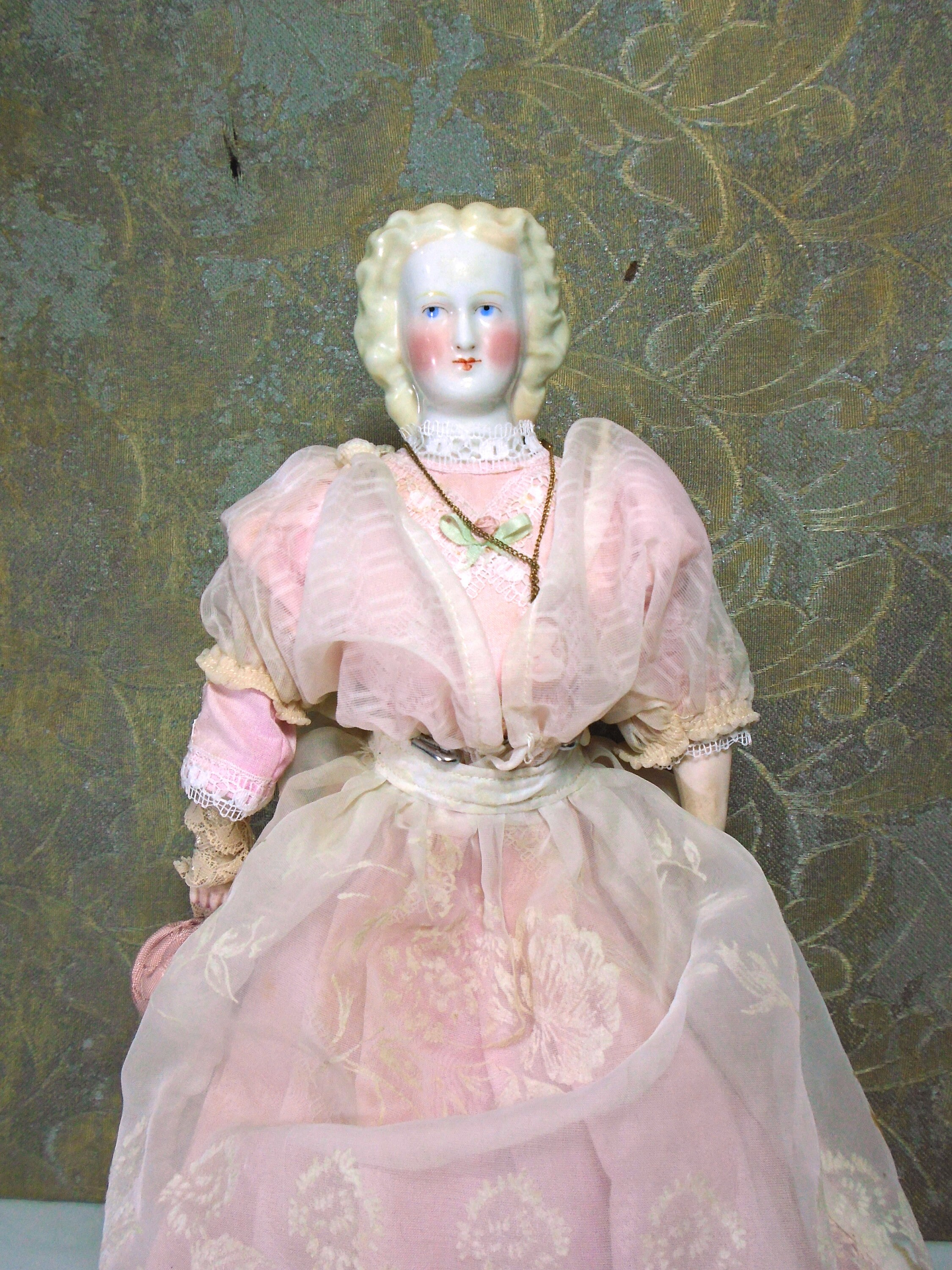 Antique China Head Doll Blond Glazed Parian Doll Fashion Etsy