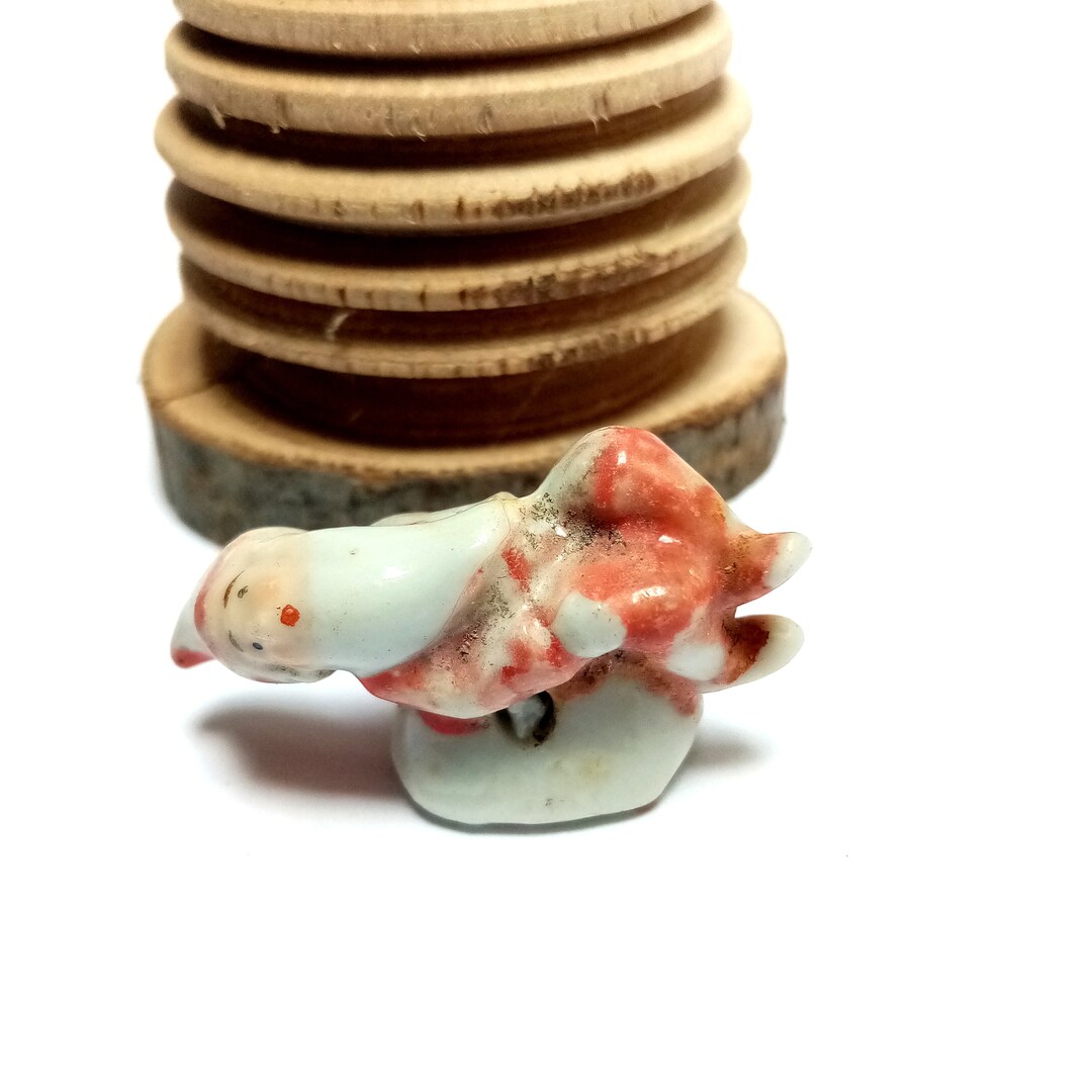 Antique Small Elf Figurine, Dwarf Gnome Drip Catcher, Antique Porcelain ...
