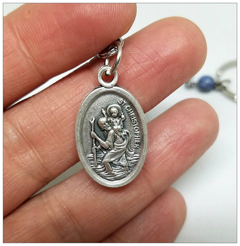 St. Christopher Keychain. Catholic Keychain Saint Christopher - Etsy