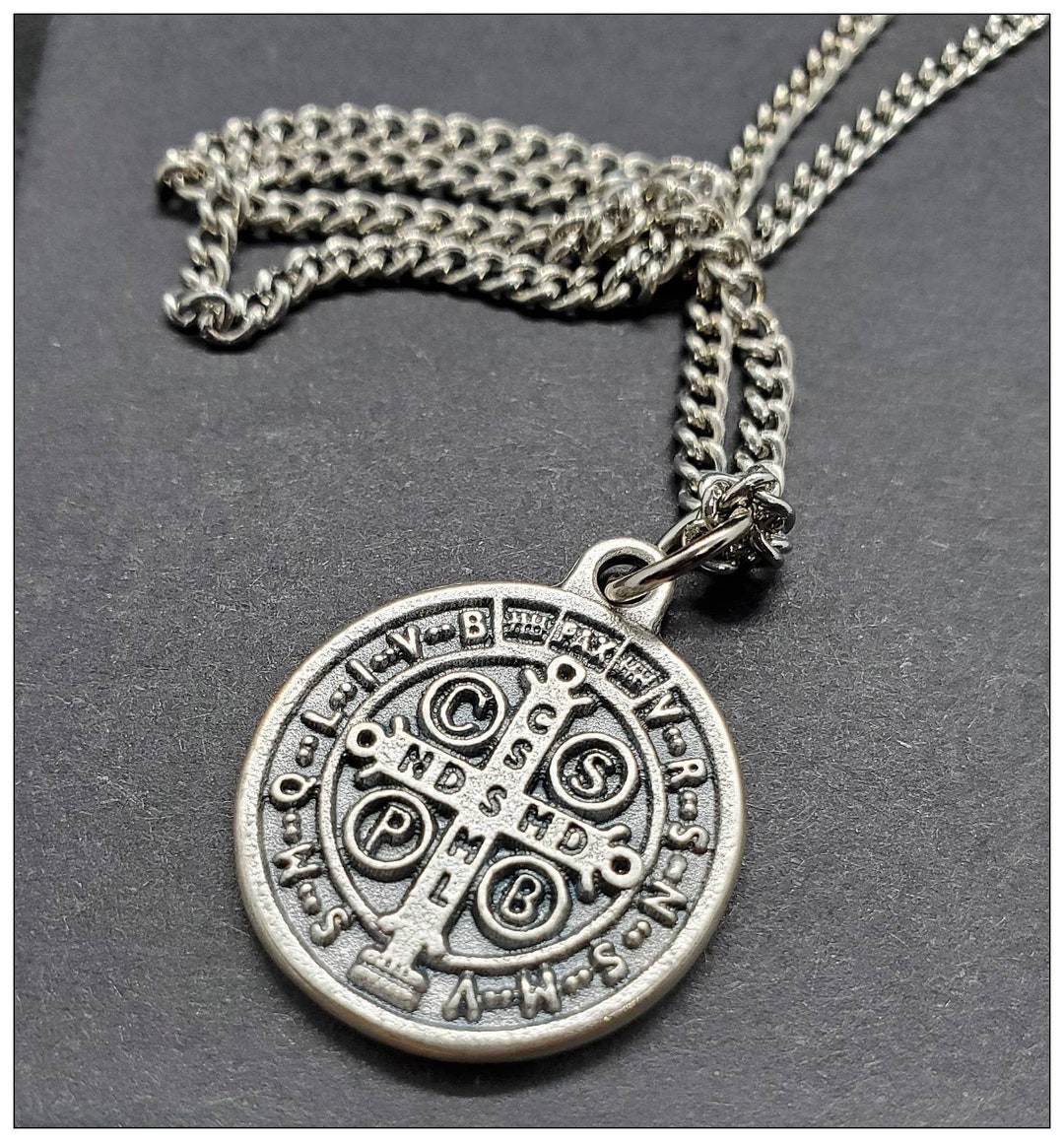 St. Benedict Neclace, Saint Benedict Protection Necklace, Catholic ...