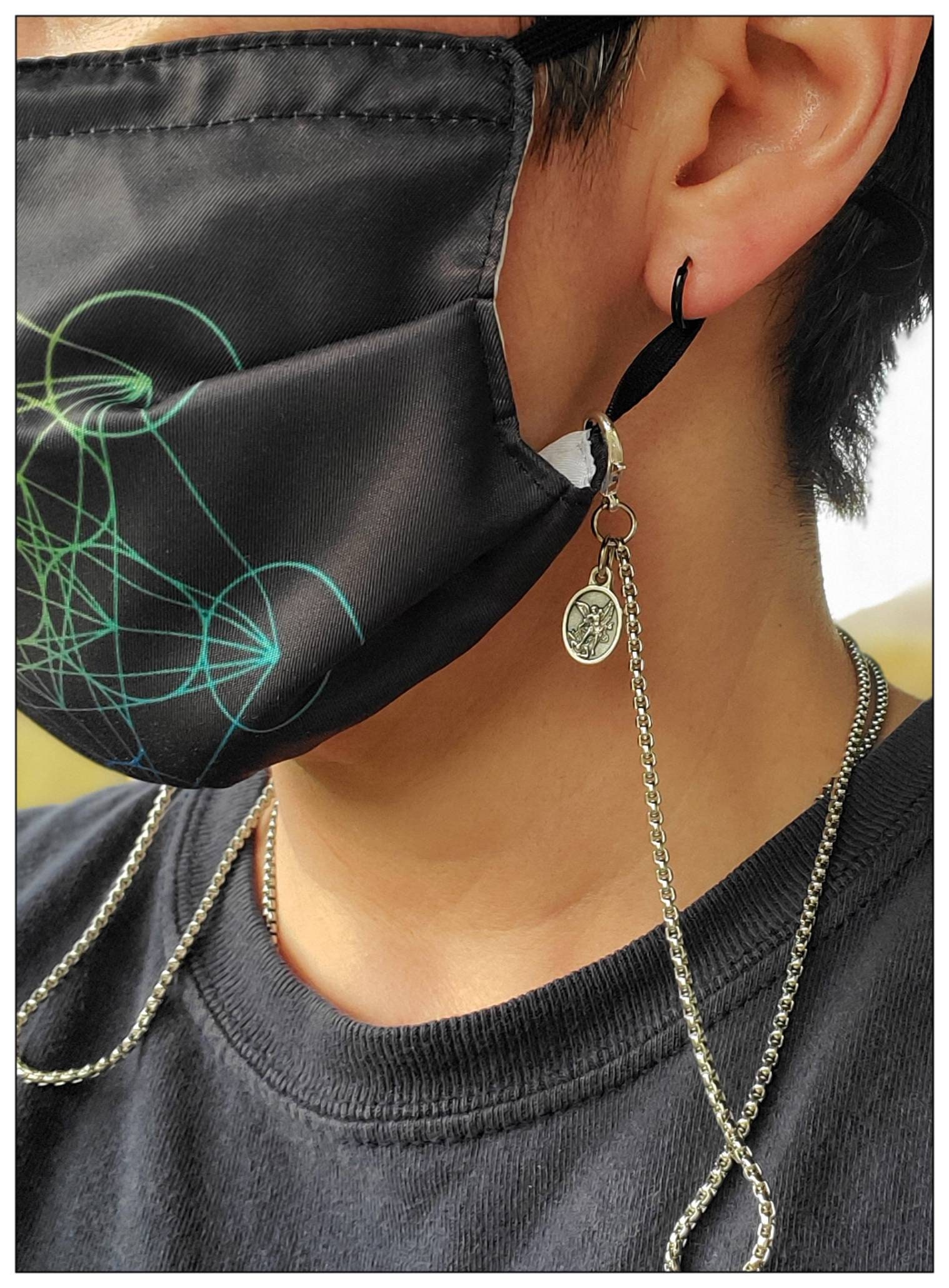 St. Michael Face Mask Lanyard Saint Michael Archangel Face | Etsy