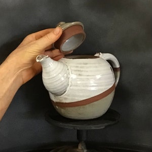 Handmade Stoneware Two Tone Teapot 8 Cup Capacity 8 Inches Tall by 8 ...