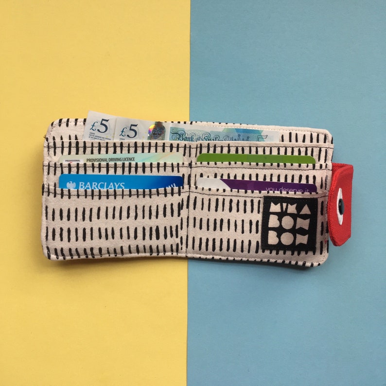 Cyclop Wallet, Cotton Canvas Coin Purse, Screen Print Bi-fold Wallet ...