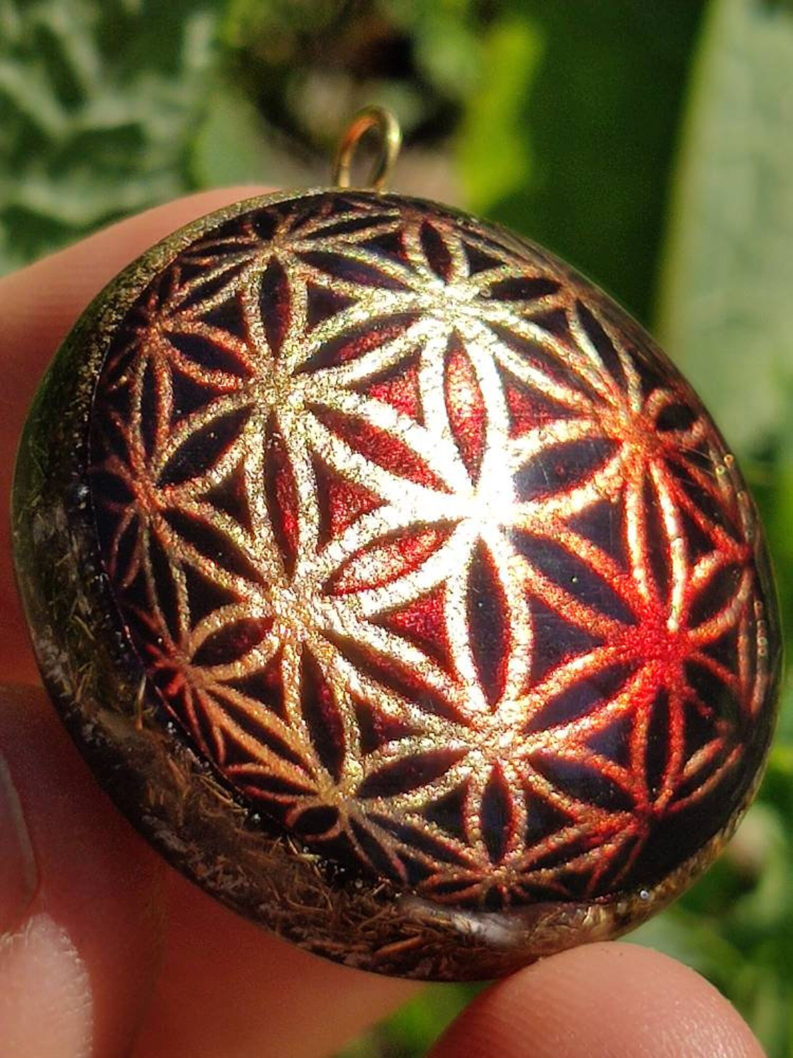 Flower of Life Orgonite Tesla Coil Holographic Effect - Etsy UK