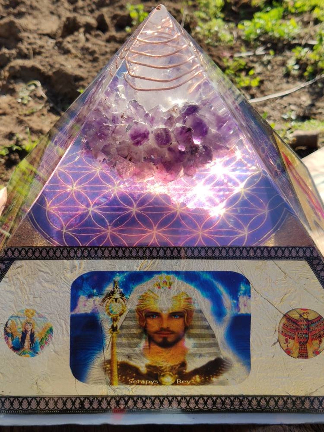 BIG SIZE 22 Pounds Queops Pyramid Sacred Cubit Orgonite (watch Short ...