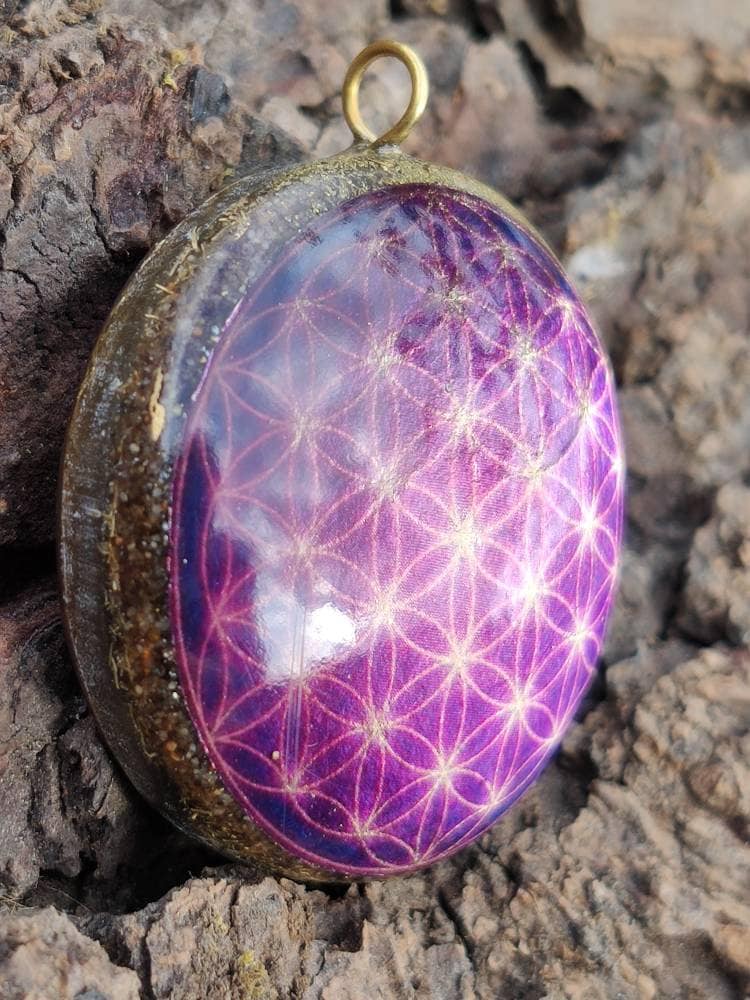 Flower of Life Violet Orgonite watch Video on Description | Etsy