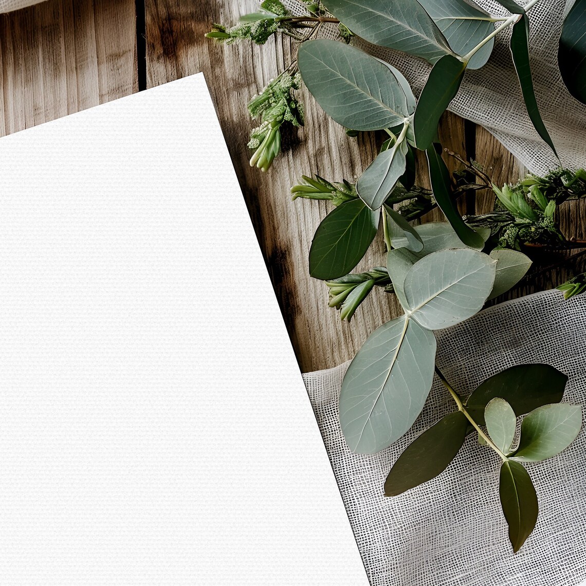 Boho Wedding Invitation Mockup Scene: Canva Template for 5x7 Card Mock ...