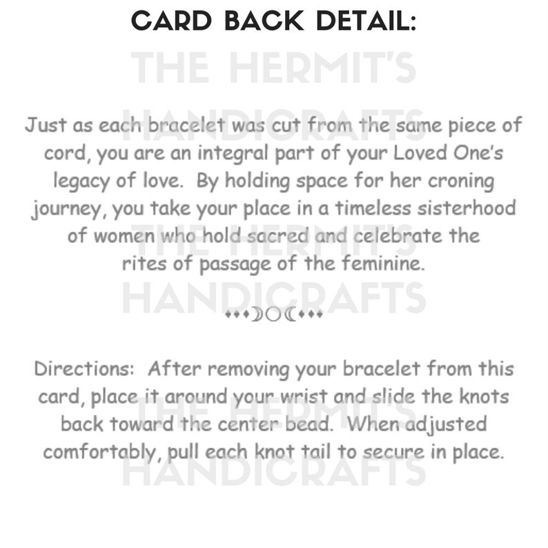 Cronehood Blessing Bracelets (set of 13) - Etsy