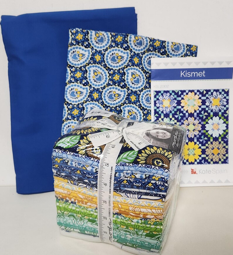 Kismet Throw Quilt Kit by Kate Spain, 61" Square, Moda Fabrics Included ...
