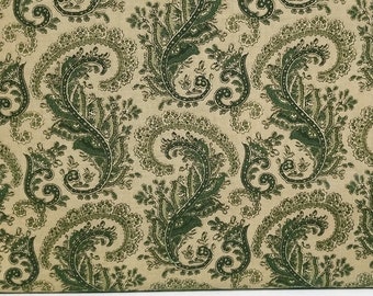 Green Paisley Fabric - Etsy