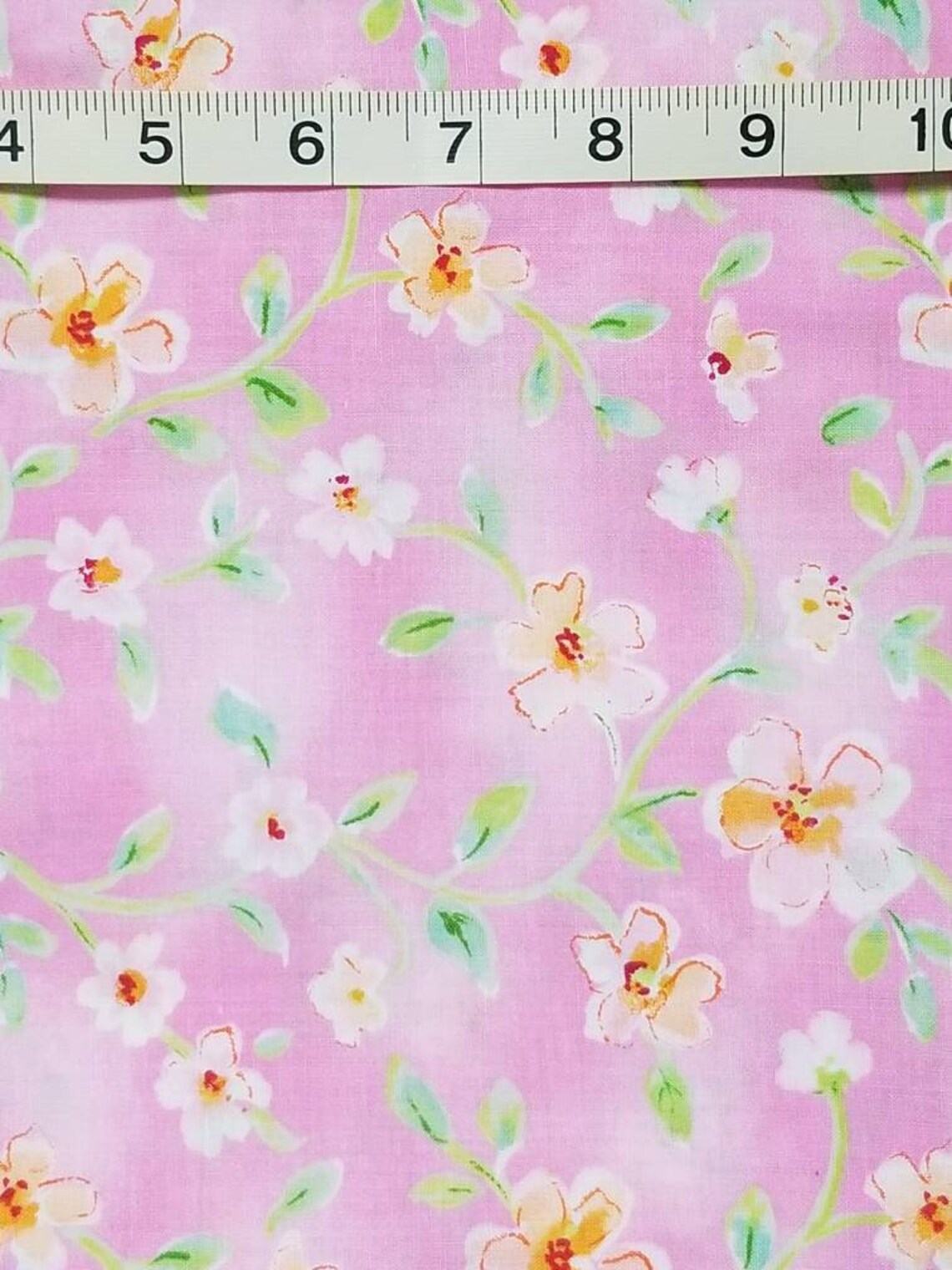 Pink Floral Fabric, 100% Cotton, Sold by the Yard - Etsy UK