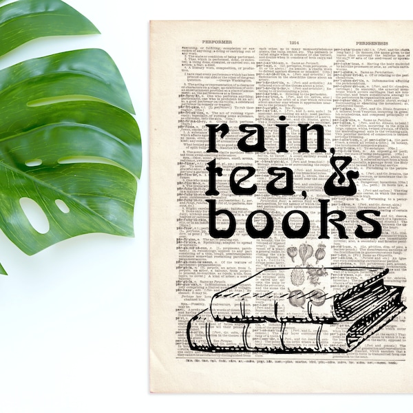 Rain and Tea Poster - Etsy