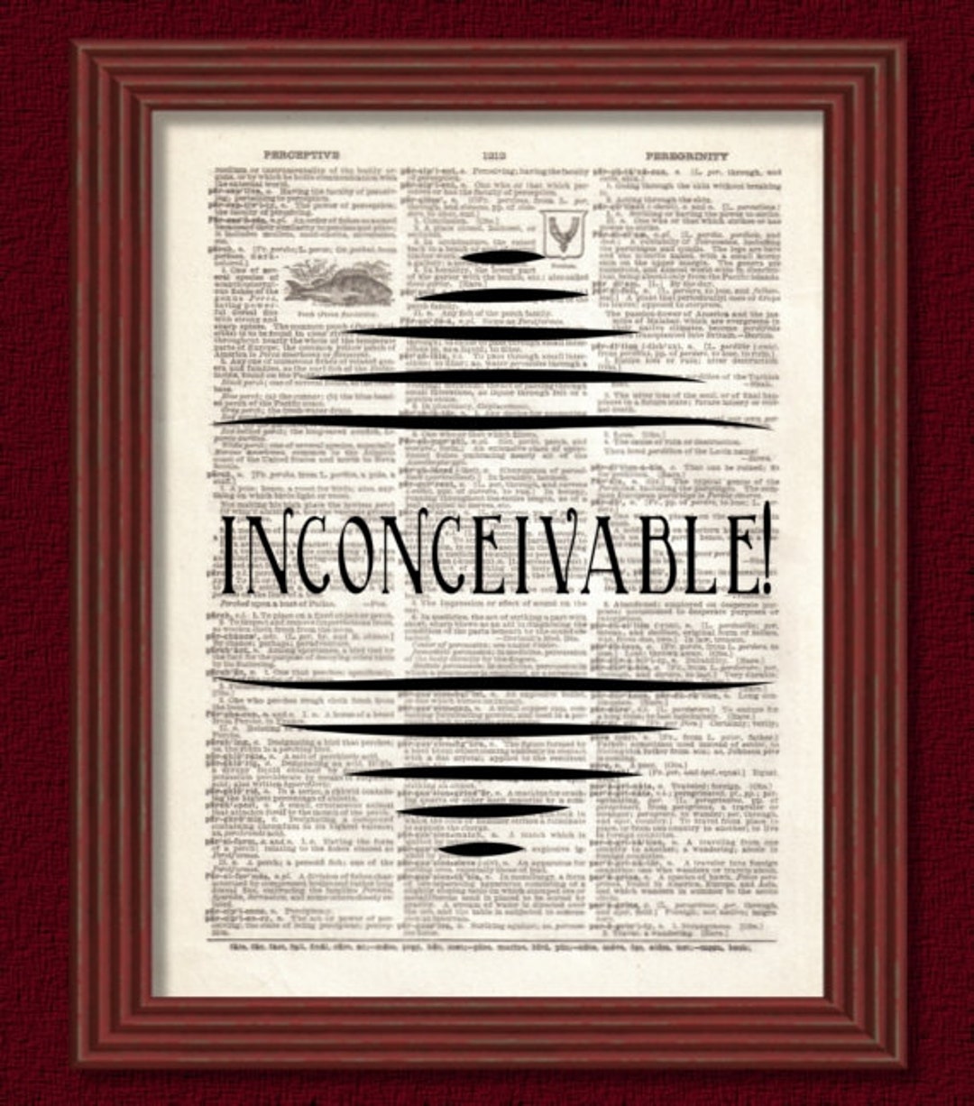 Dictionary Art Print Inconceivable! Humor Quote Decor Princess Bride ...