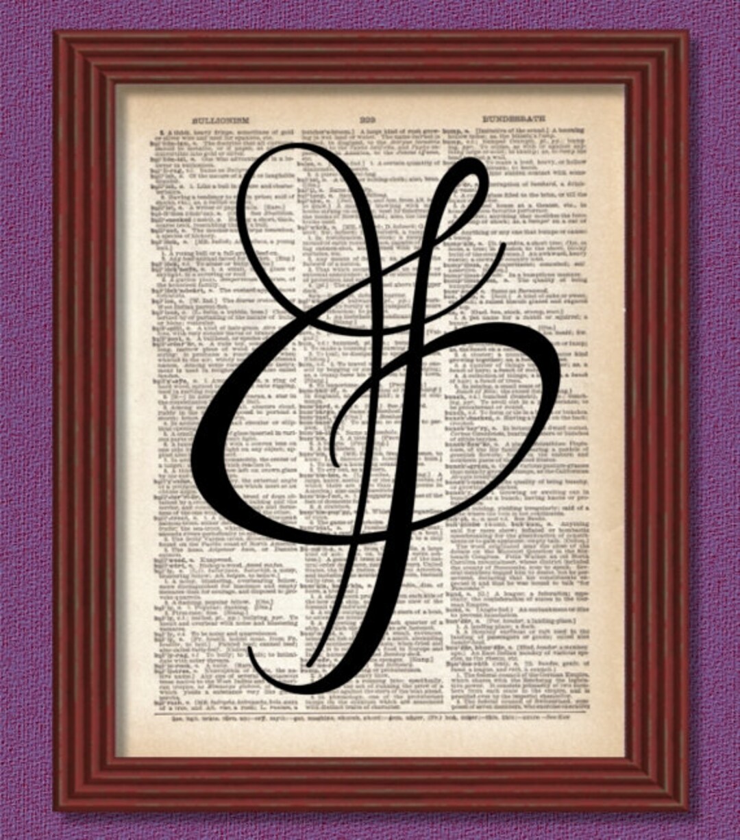 Dictionary Art Print Ampersand-fancy Typography Font Words Punctuation ...