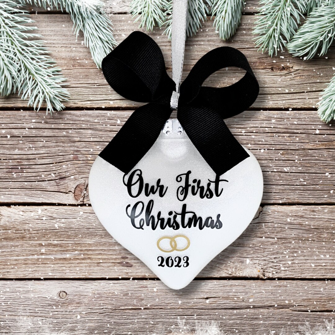 Our First Christmas Ornament Married, Wedding Ornament Personalized ...