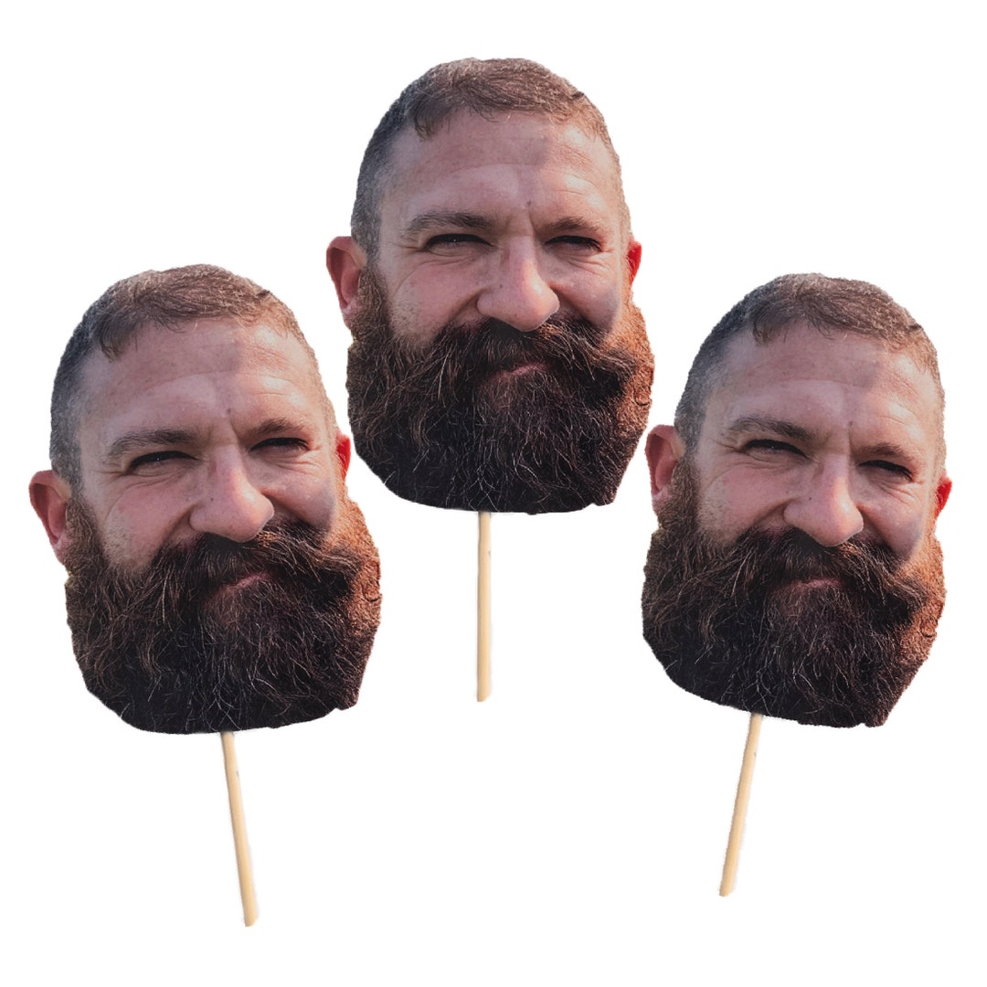 Custom Face on a Stick: Party Face Favors, Sports Events - Etsy